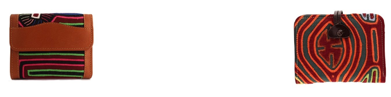 Carteras monederos de piel y tela étnicas artesanales para mujeres